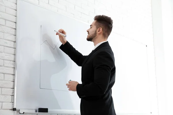 Professional Business Trainer Whiteboard Office Stock Photo by ...