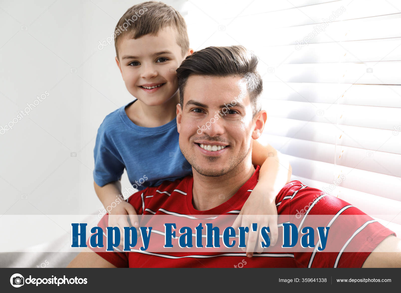 Dad Son Spending Time Together Home Happy Father's Day — Stock Photo ...