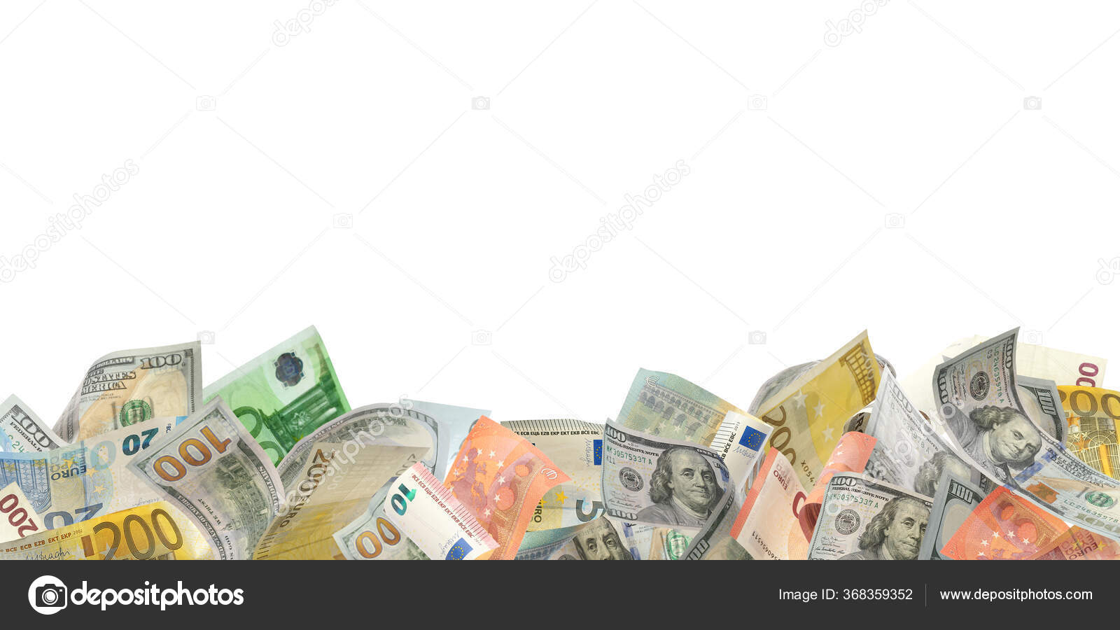 Set Money White Background Banner Design Currency Exchange Stock Photo ...