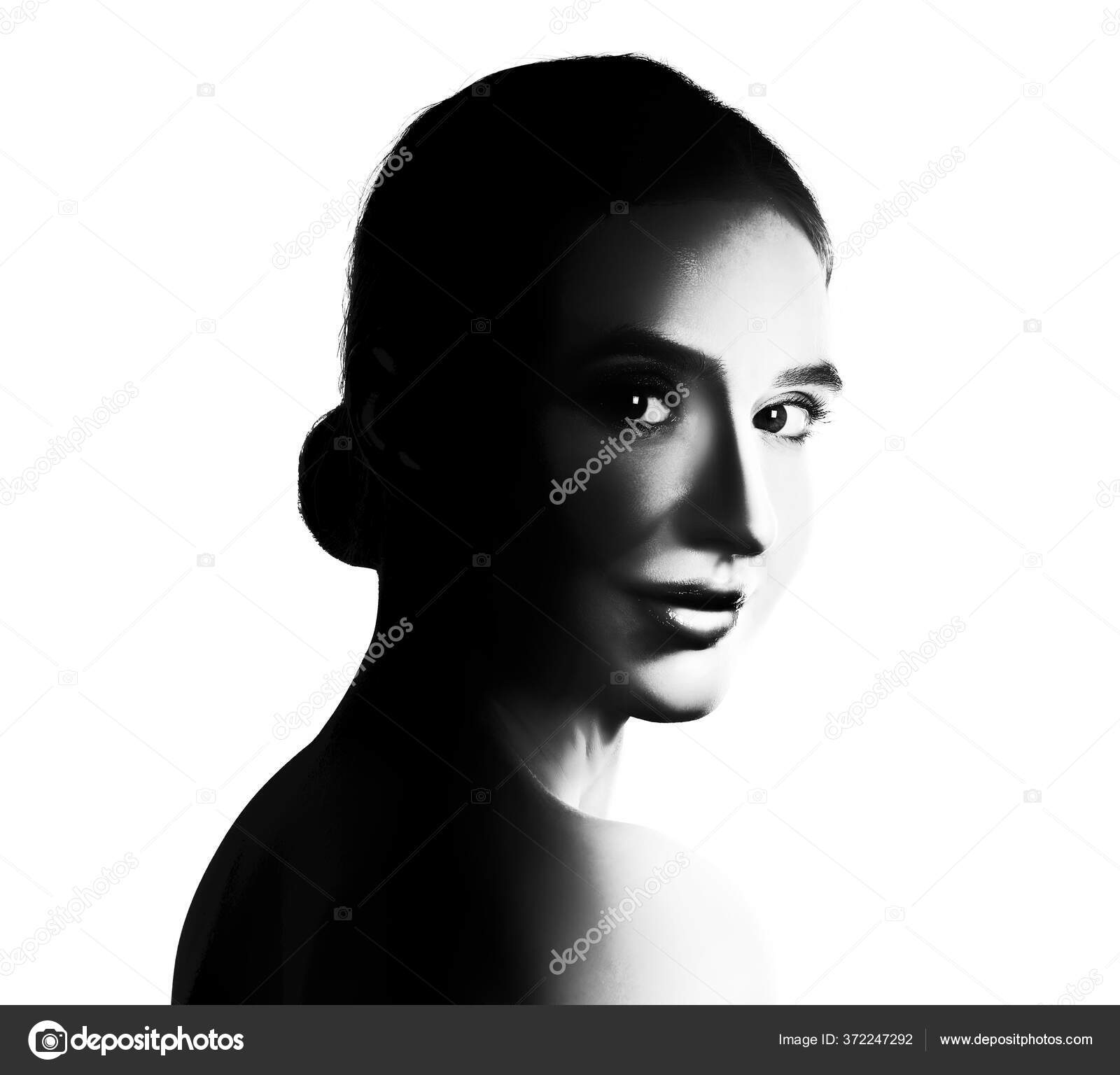 Black And White Face High Contrast