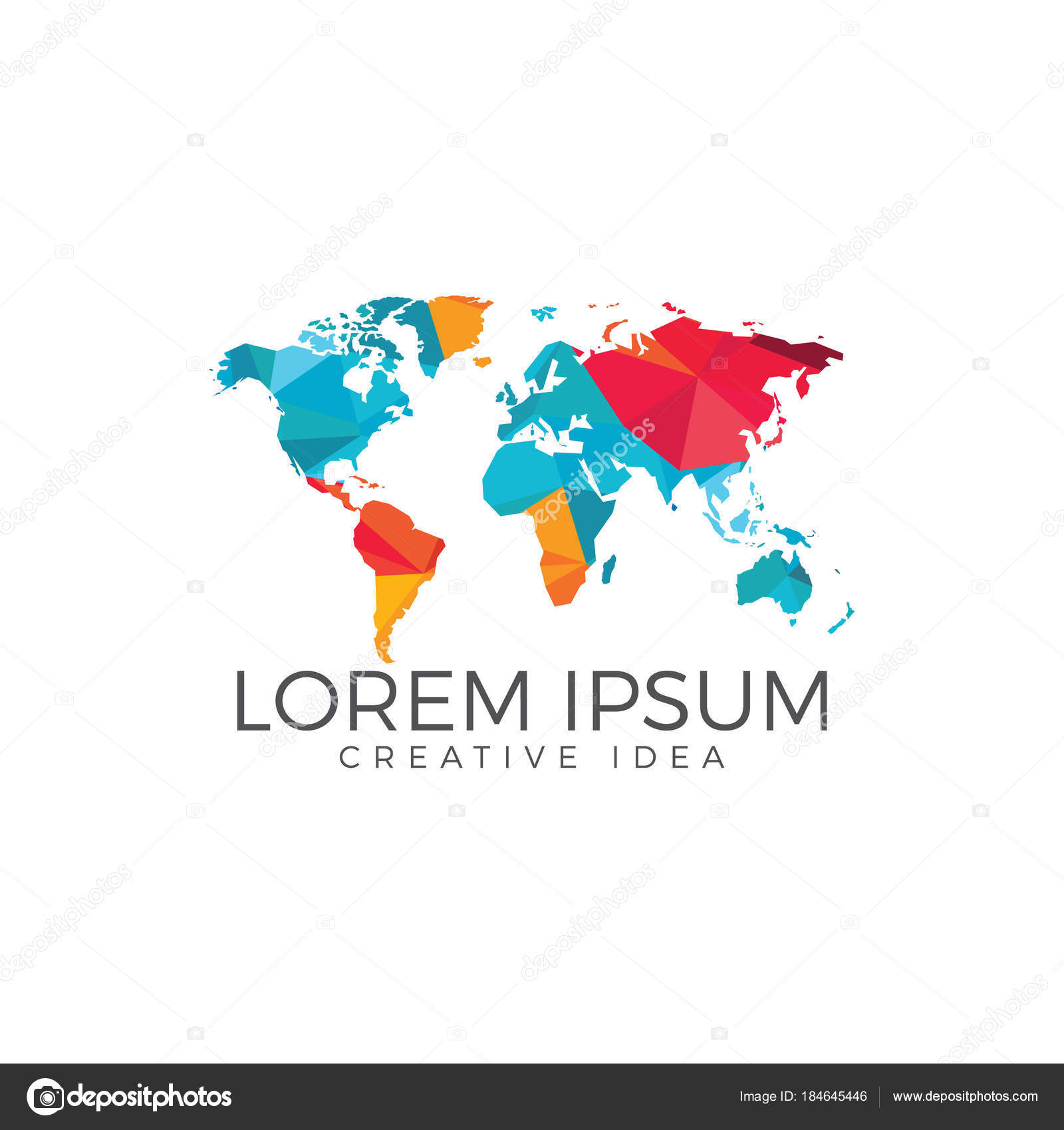 Logo Del Mapa Del Mundo Diseño Del Logo Viaje Creativo vector, gráfico ...