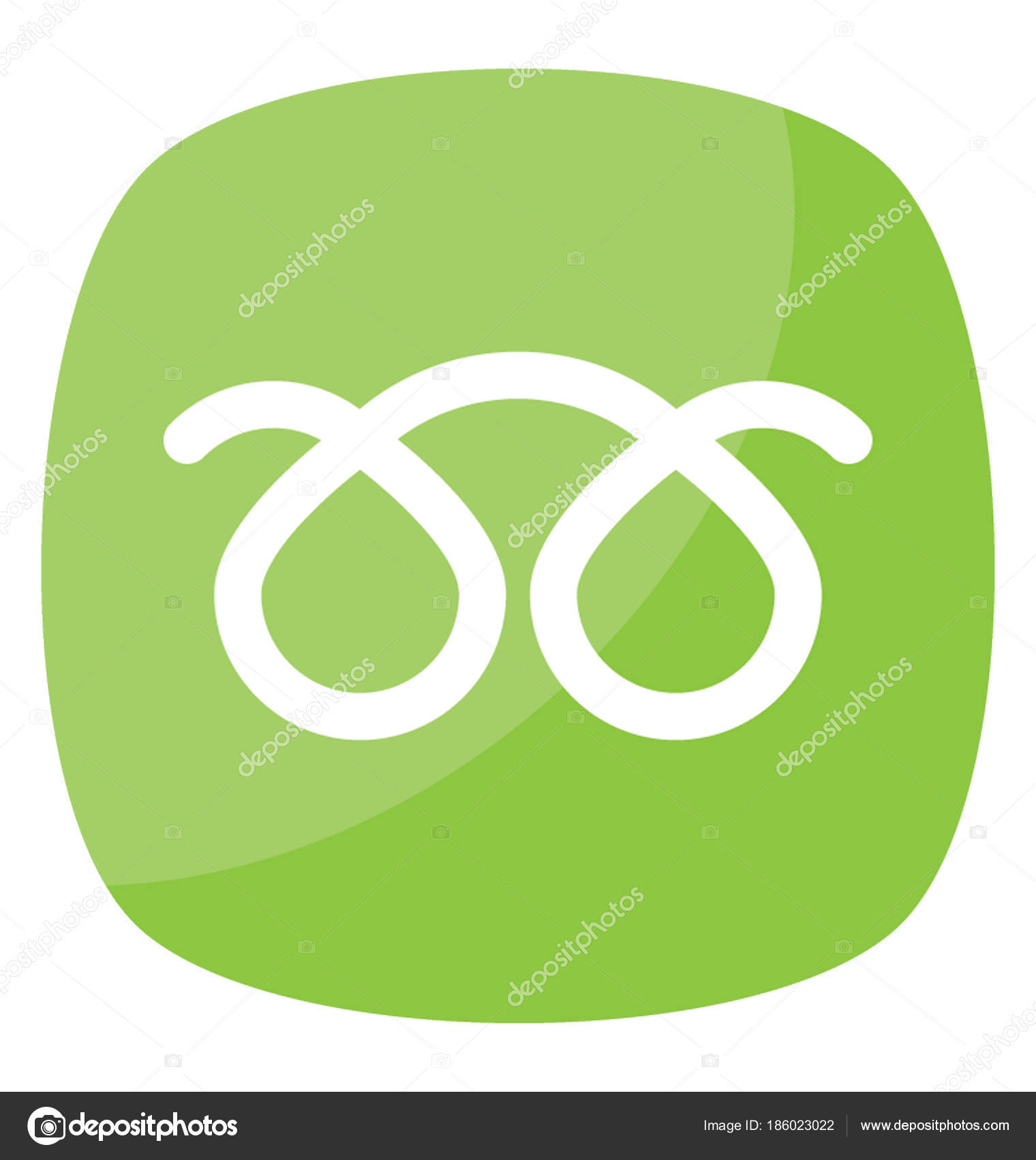 Doble Lazo Rizado Símbolo Vector de stock por ©vectorspoint 186023022