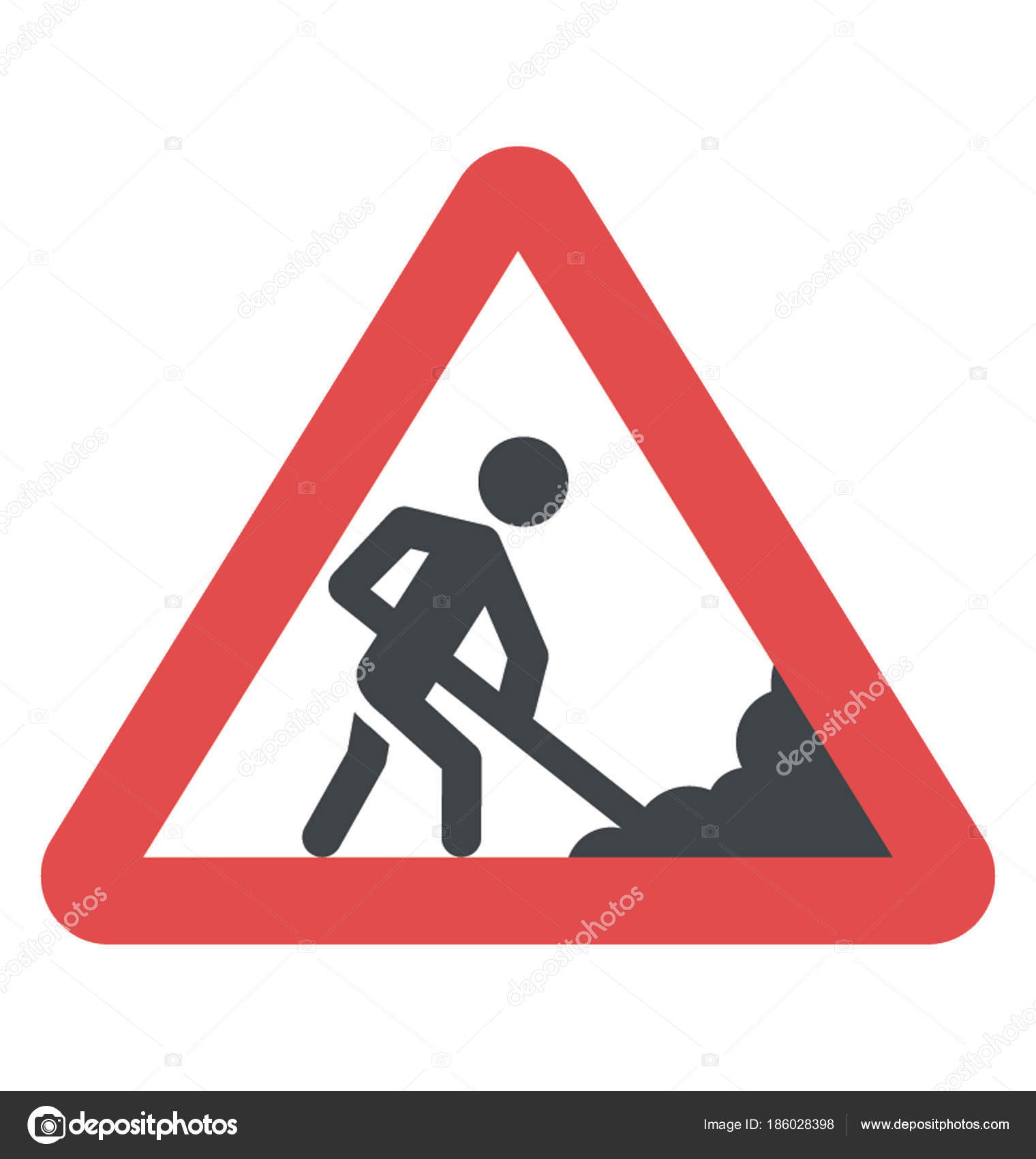 Temporary Road Works Sign Stock Vector by ©vectorspoint 186028398