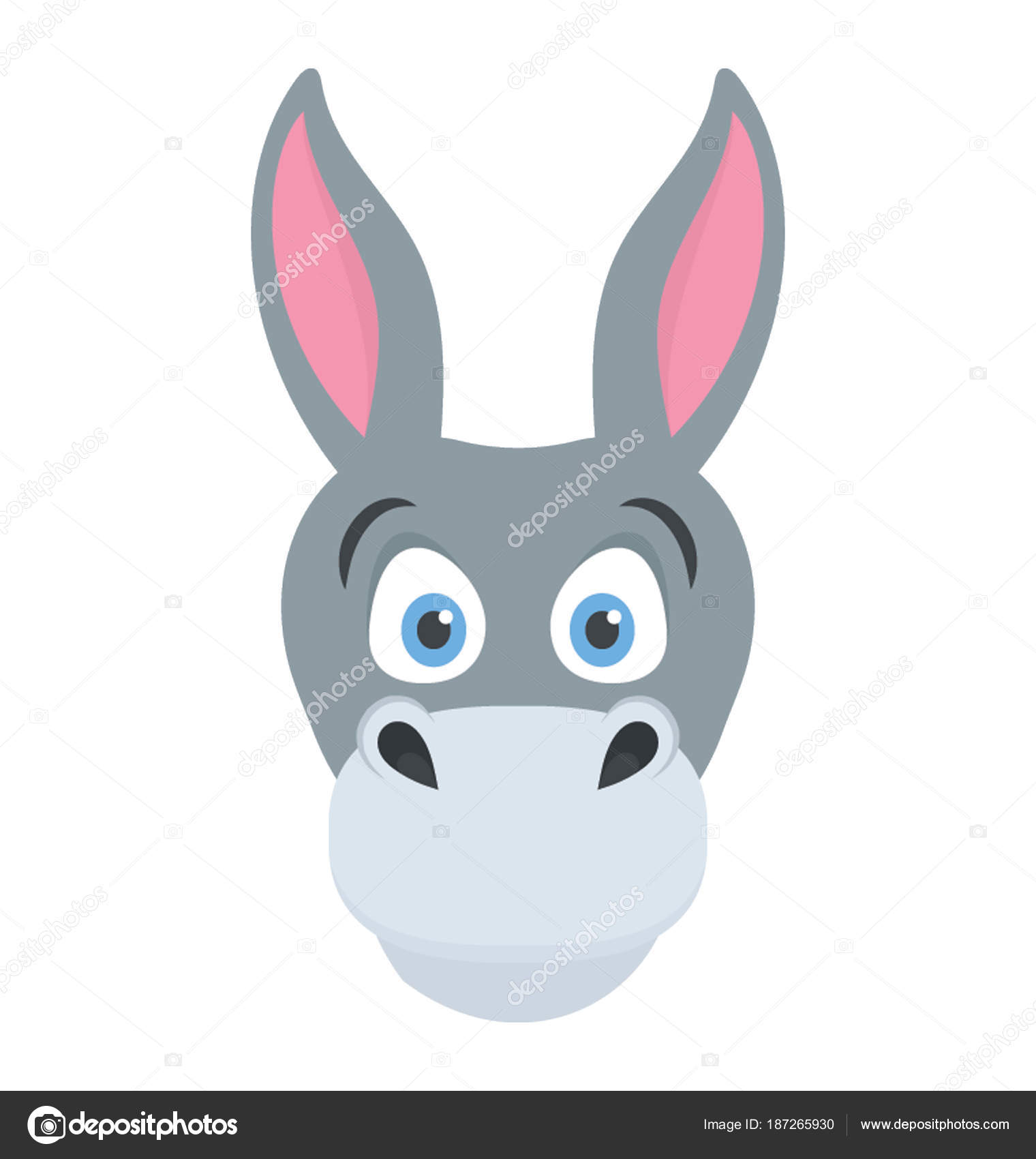Divertido Personaje Dibujos Animados Burro Stock Vector by ...