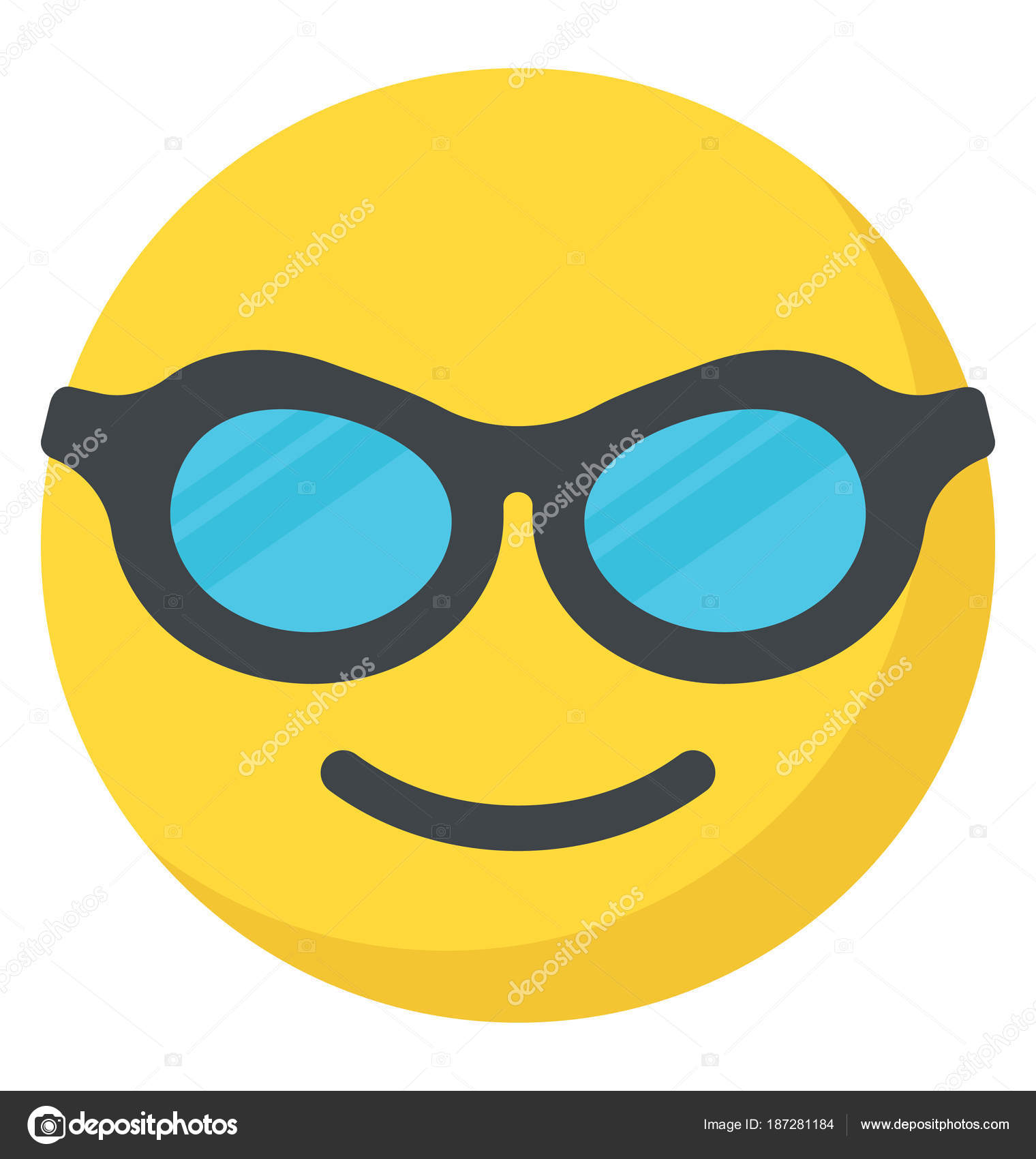 Cool Smiley Face Happy Emoji Stock Vector by ©vectorspoint 187281184