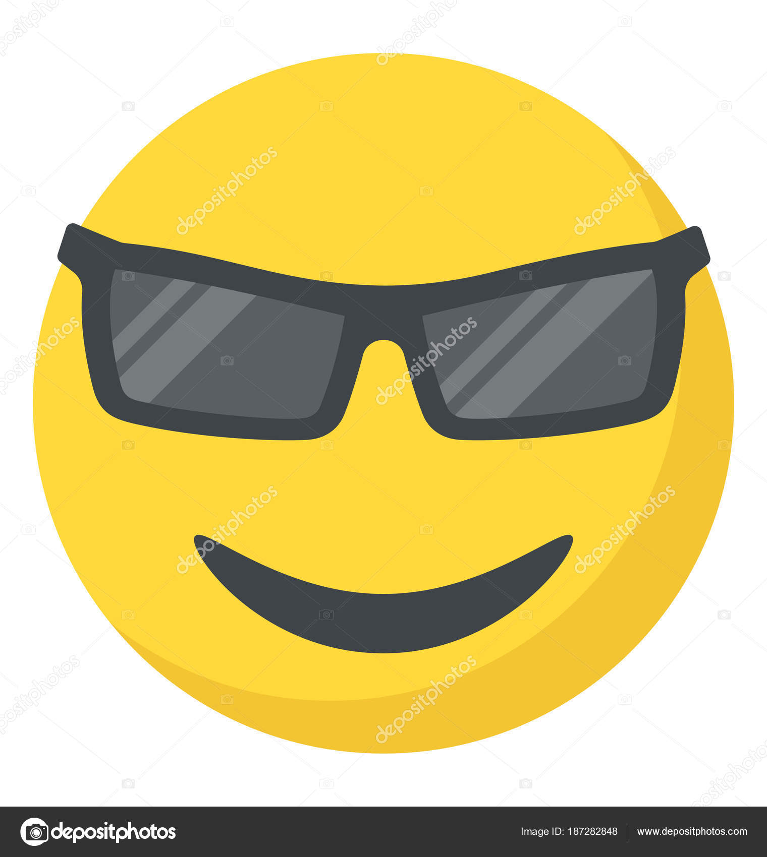Cool Smiley Face Boss Concept Stock Vector by ©vectorspoint 187282848