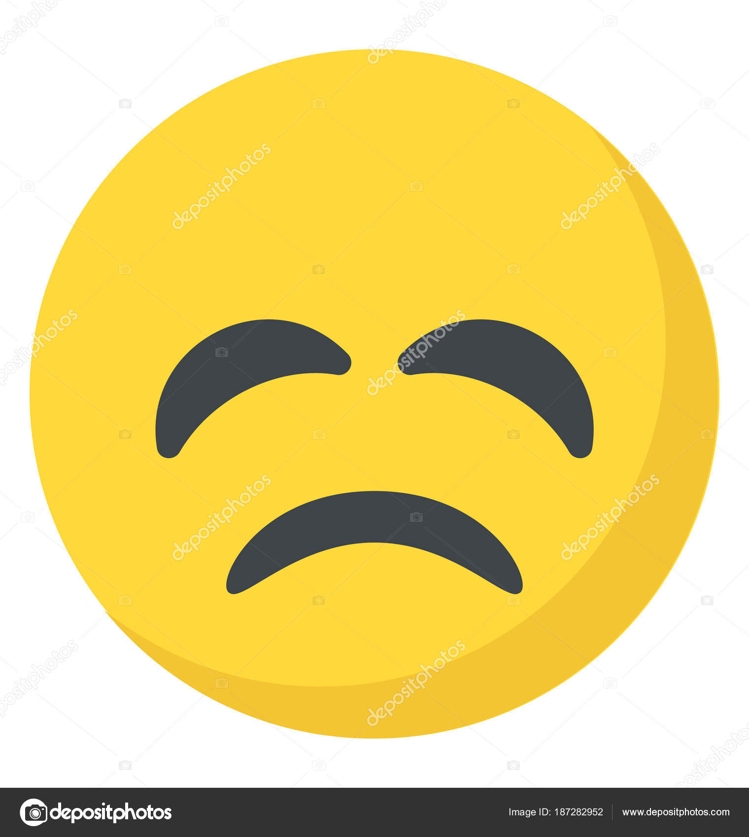 Emoticono Que Representa Expresión Estar Molesto Vector de stock por ...