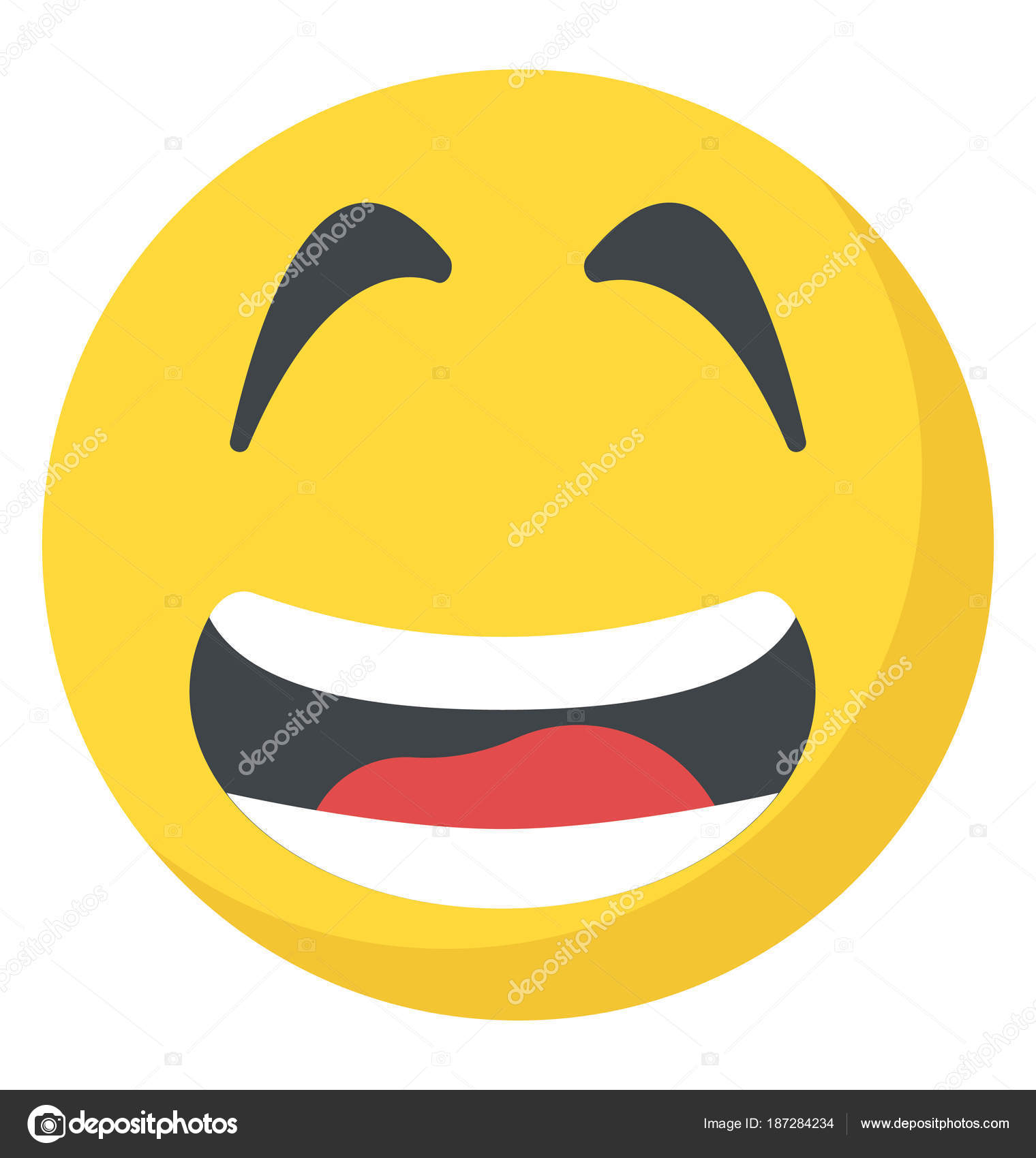 Una Sonrisa Que Muestra Una Gran Expresión Sonrisa Vector de stock ...