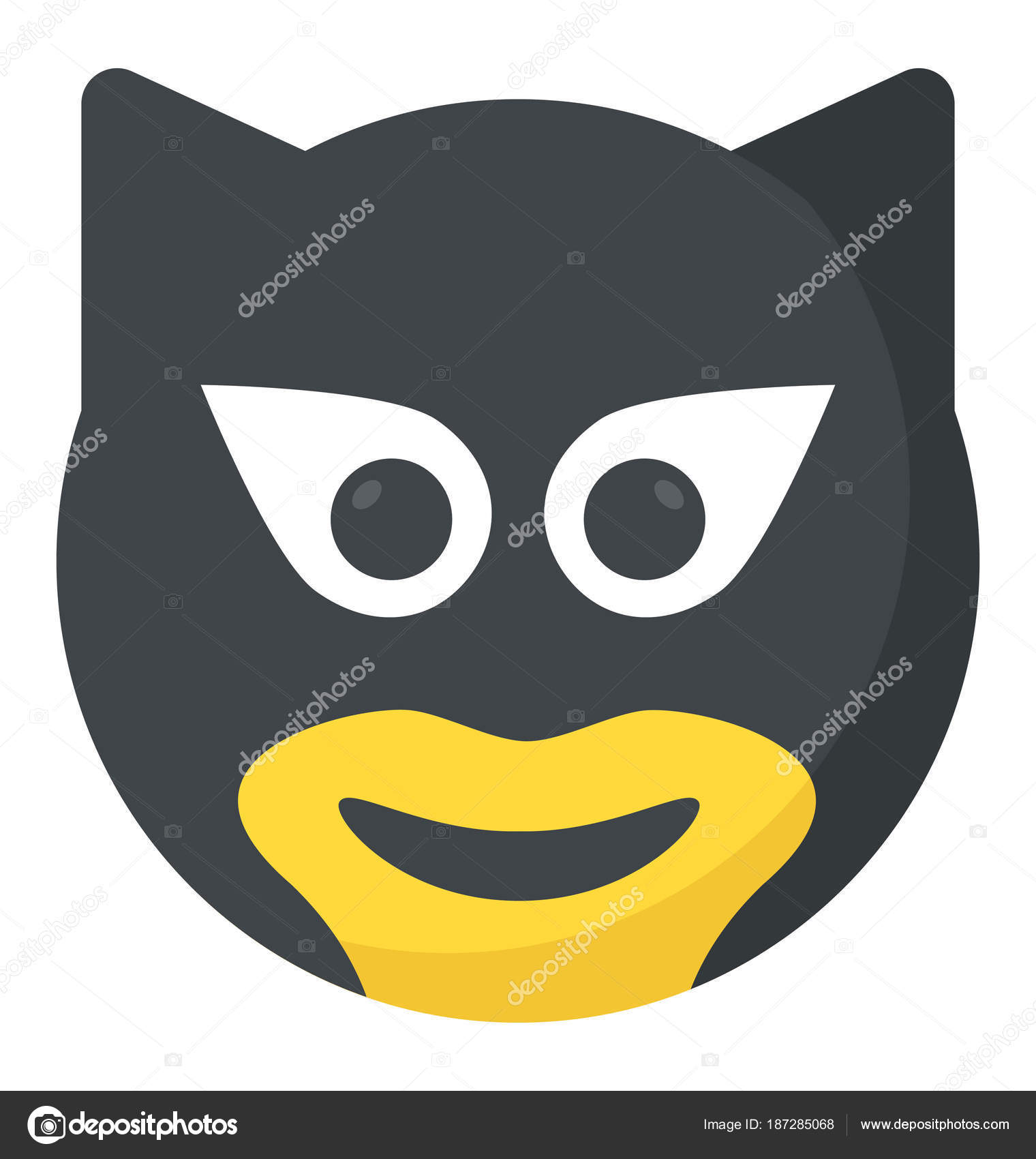 Flat Bandit Emoticon Icon Stock Vector Image by ©vectorspoint #187285068