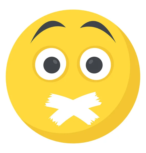 Flat Icon Design Speechless Smiley Stock Illustration by ©vectorspoint ...