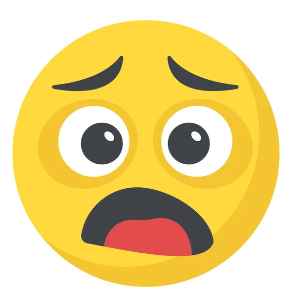 Emoticon Depicting Expression Being Exhausted Stock Illustration by ...