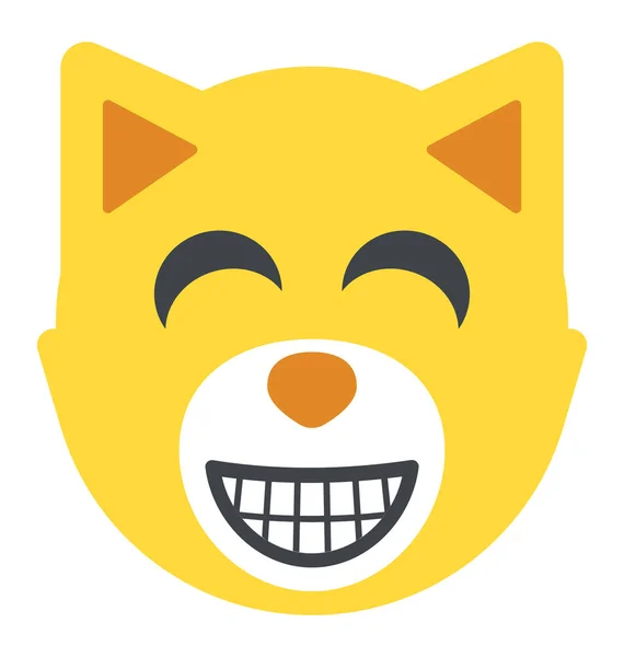 Bear Face Smiley Expressing Being Laughing Joy Tears Stock Vector Image ...