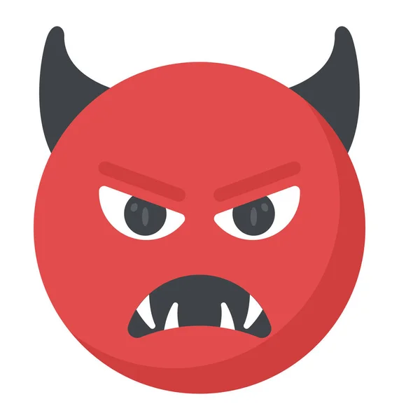 Evil Smiley Emoji Showing Devil Grinning Stock Vector Image by ...