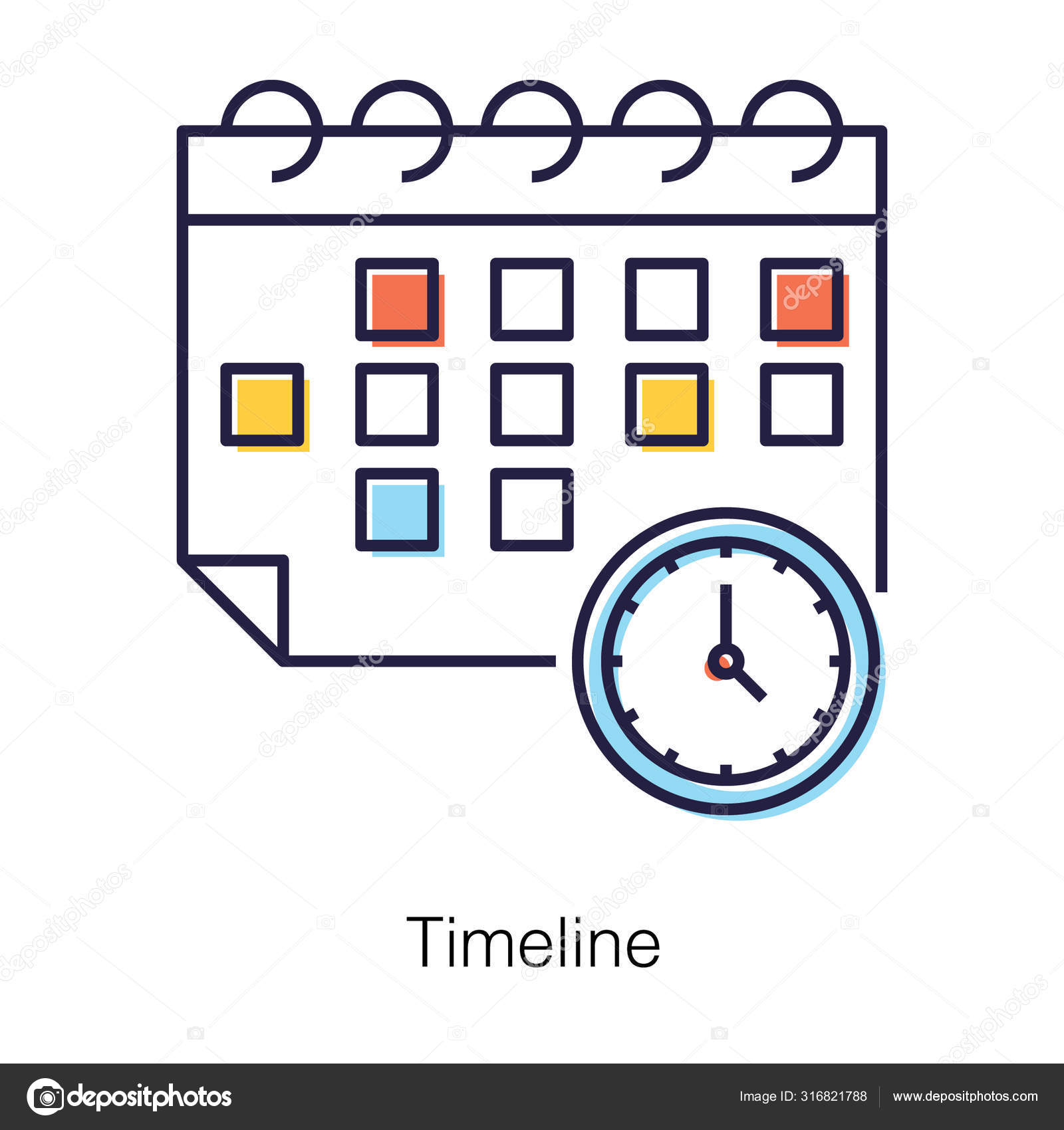 Timeline Icon Flat Design Reminder Event Concept Stock Vector by ... Timeline Icon Flat Design Reminder Event Concept Stock Vector by ...