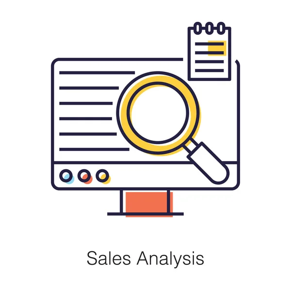 Sales Analysis Icon White Isolated Background Analytics Forecast Sign ...