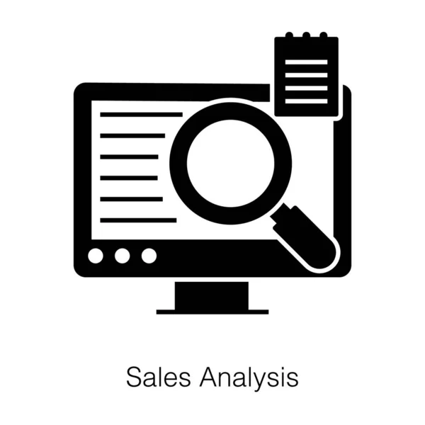 Sales Analysis Icon White Isolated Background Analytics Forecast Sign ...