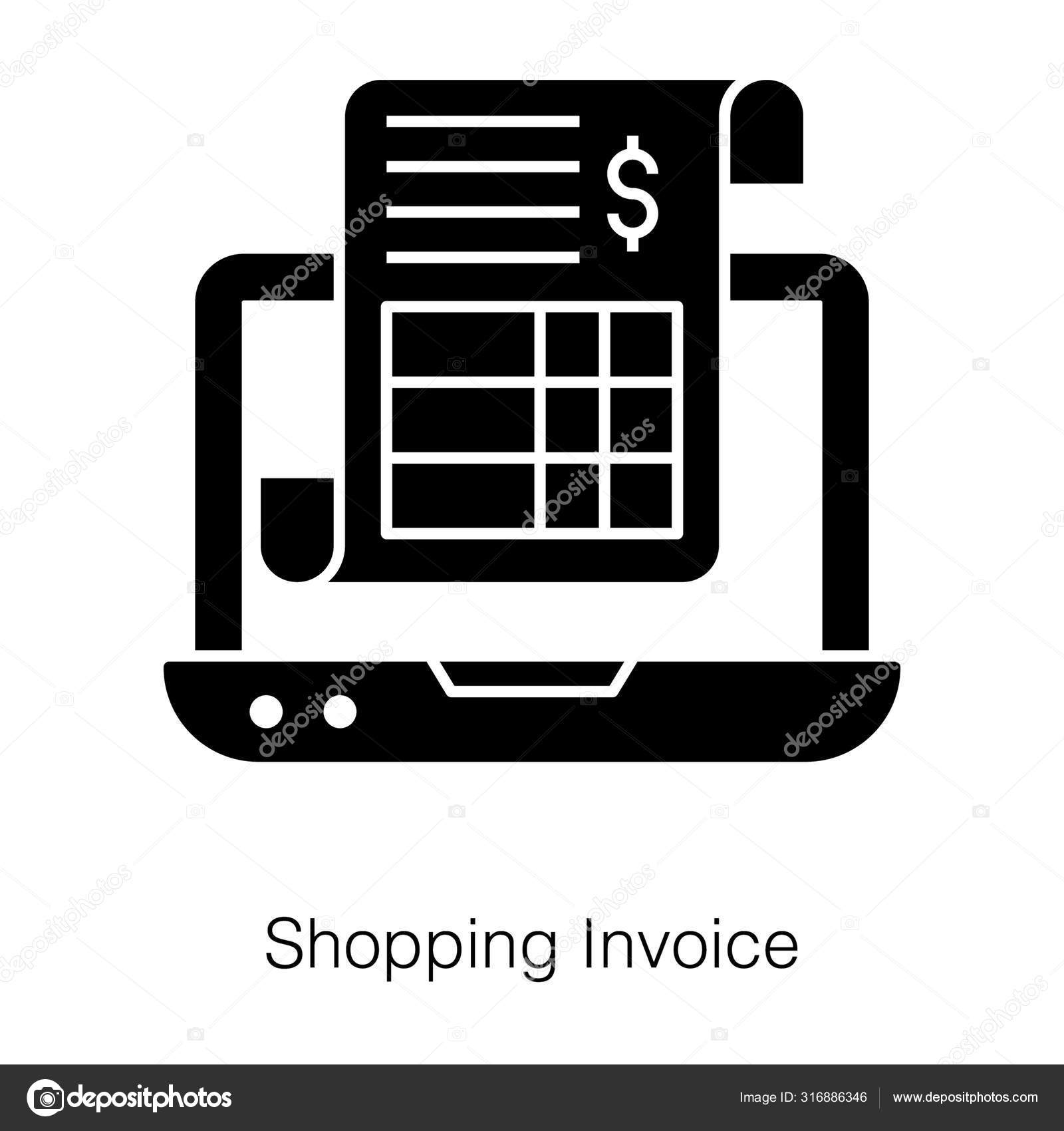 Factura Compra Aislada Sobre Fondo Blanco Que Denota Factura Recibo ...