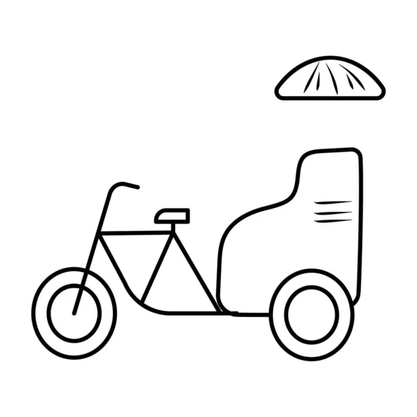 Cycle Rickshaw Drawing