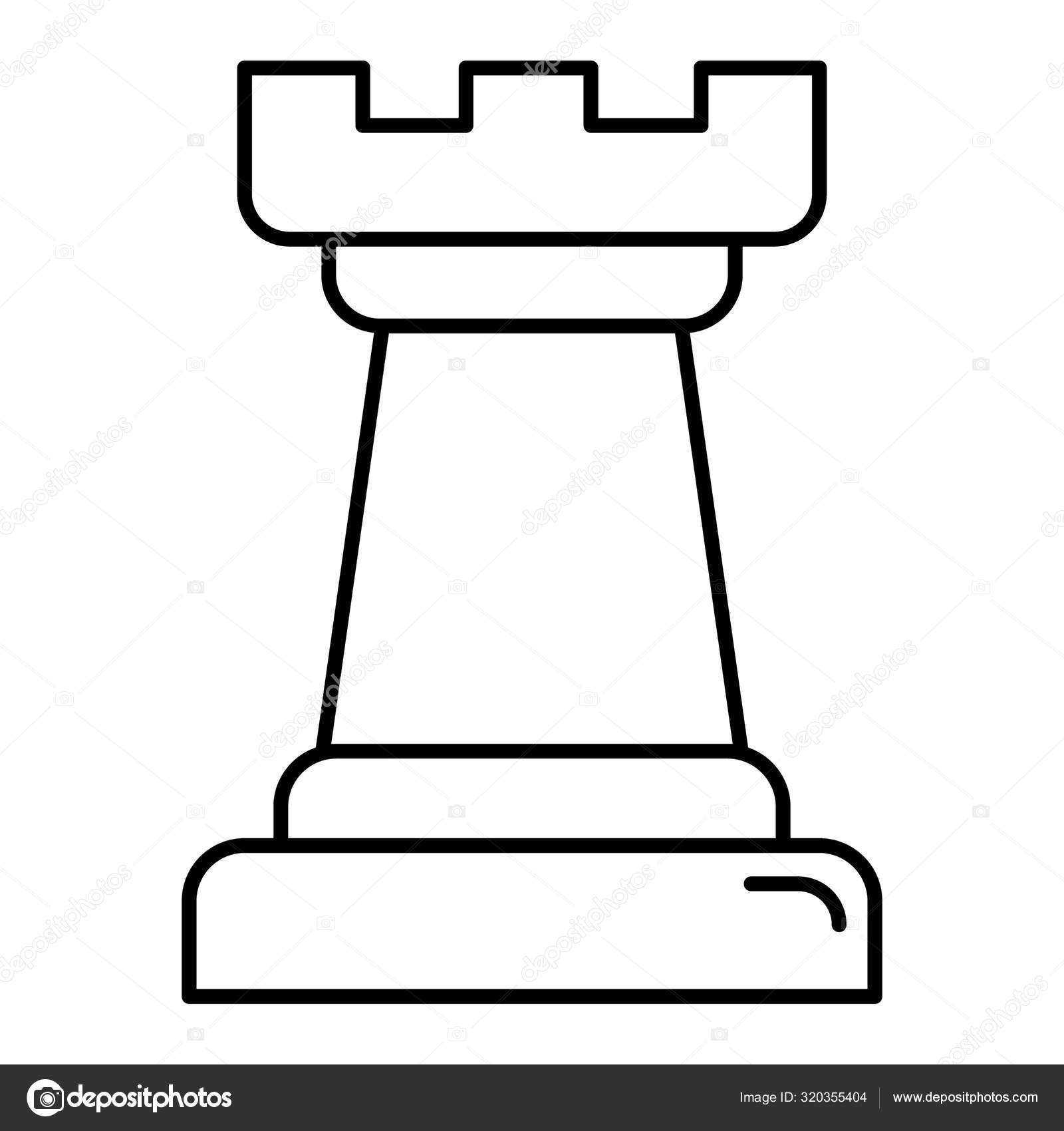 Chess Piece Denoting Strategy Concept Line Icon Stock Vector Image by ...
