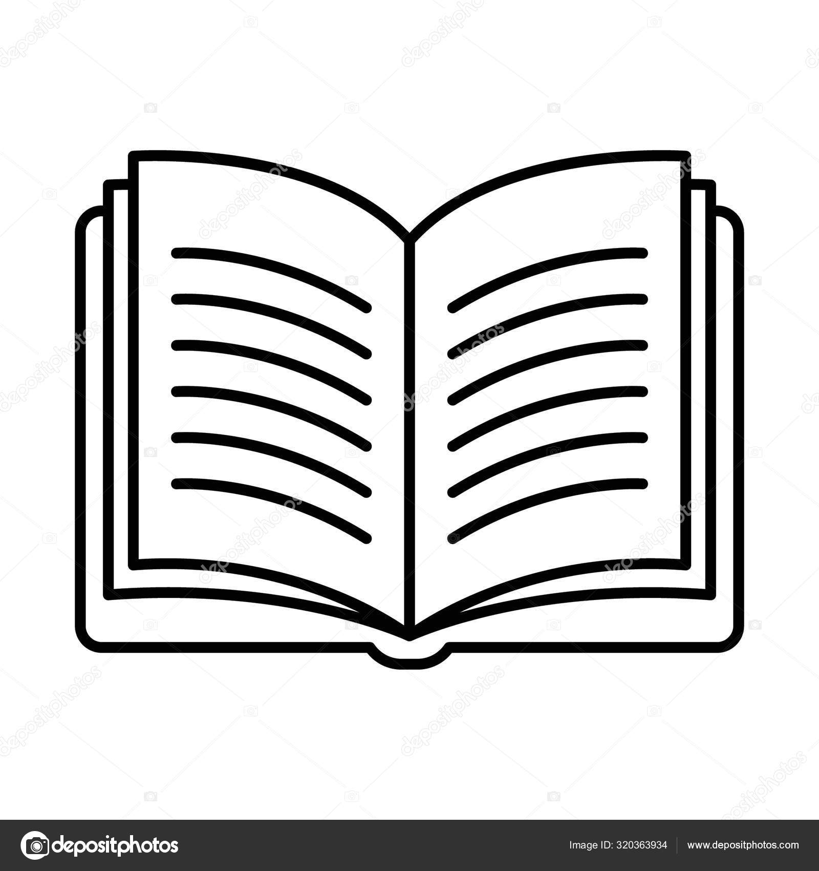 Student Study Time Book Reading Icon Line Style Stock Vector by ...