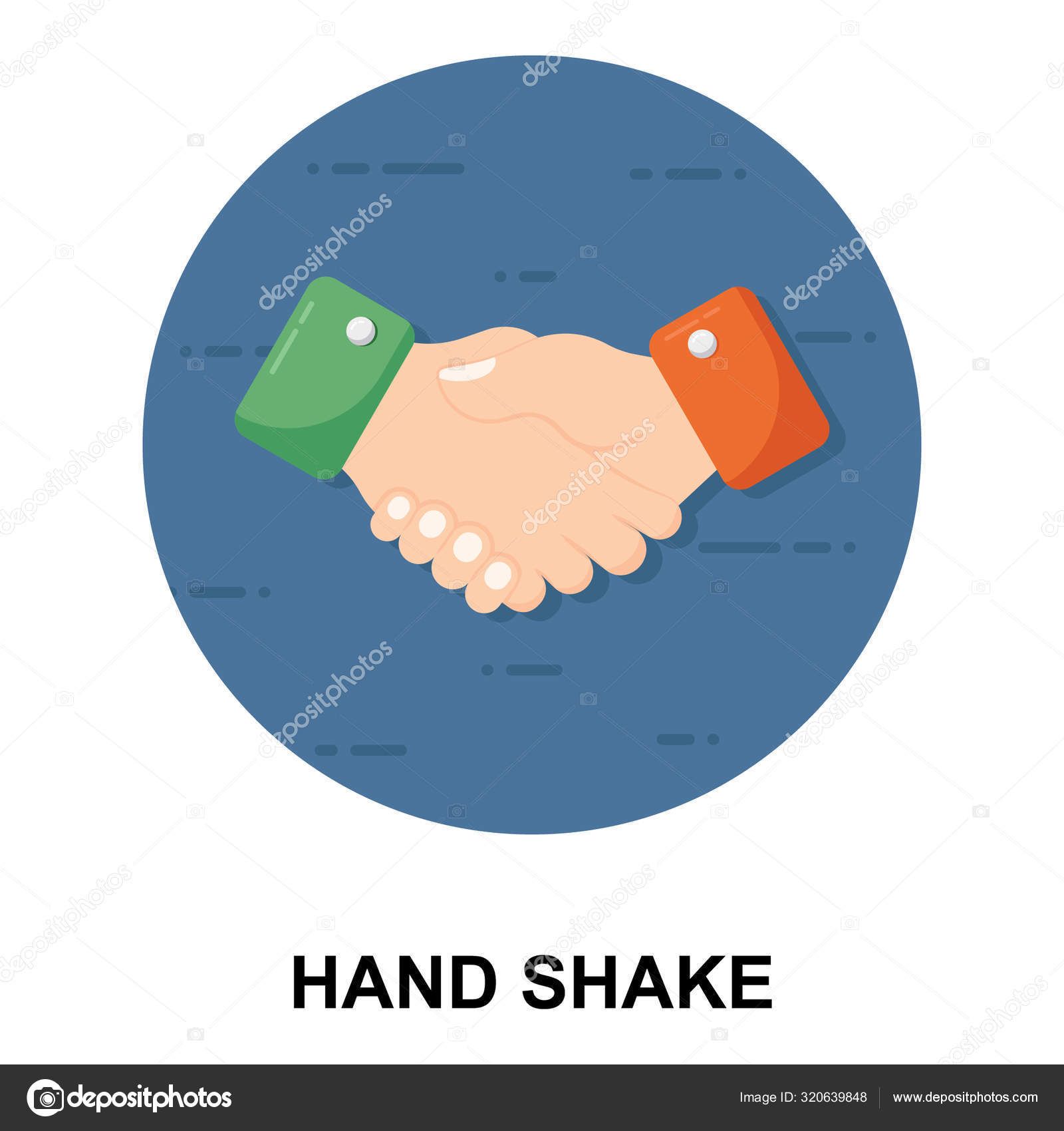 Two Human Hands Shaking Symbol Business Handshake Icon Stock Vector by ...