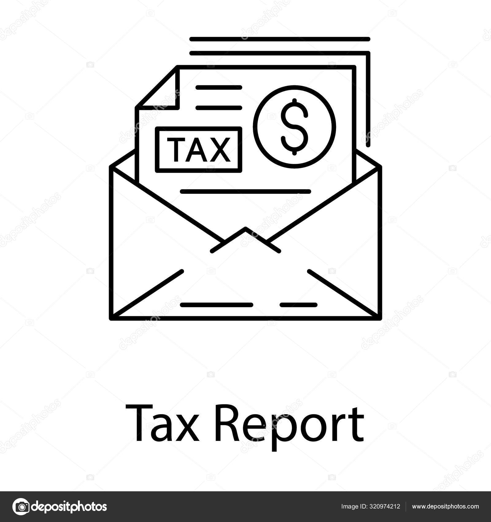 Tax Report Vector Line Design Stock Vector by ©vectorspoint 320974212