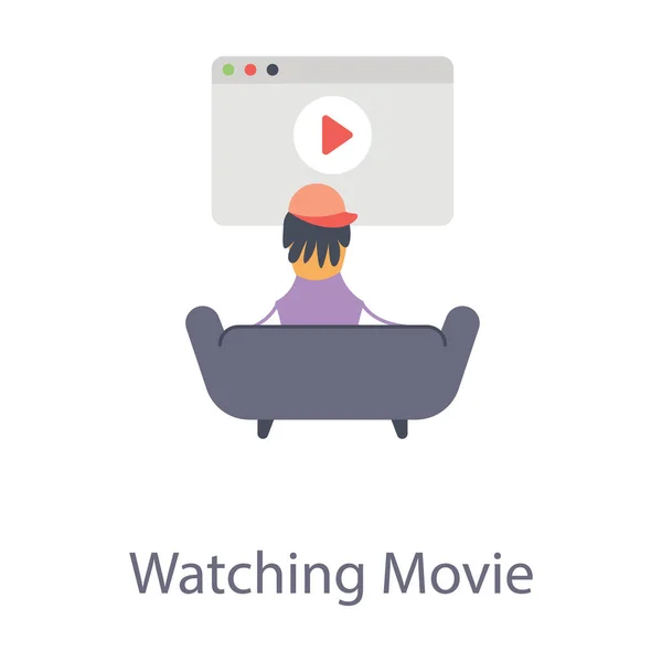 Watching movie Vector Images | Depositphotos