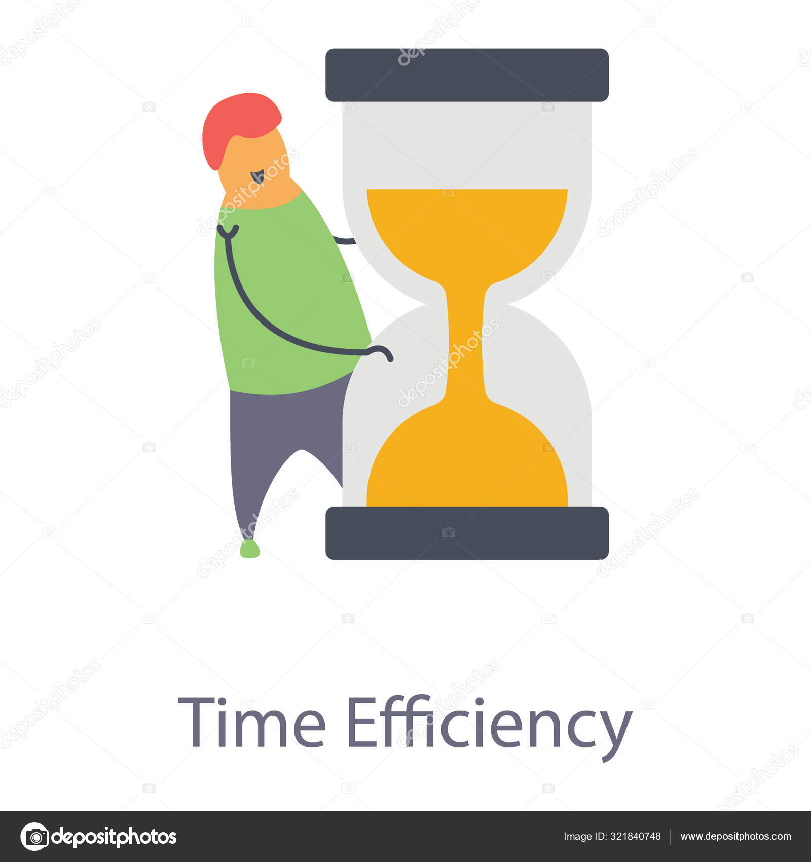 Flat Design Time Efficiency Icon Stock Vector Image by ©vectorspoint ...