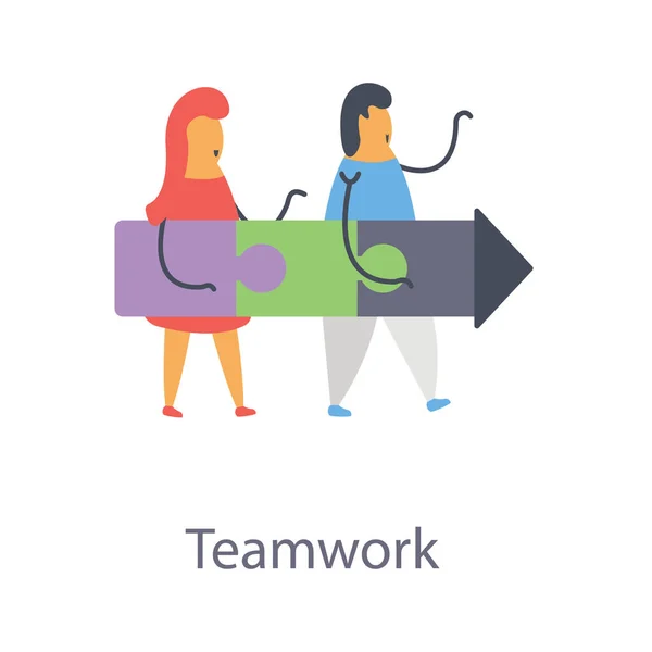 Icon Teamwork Collaboration Flat Design Stock Vector by ©vectorspoint ...