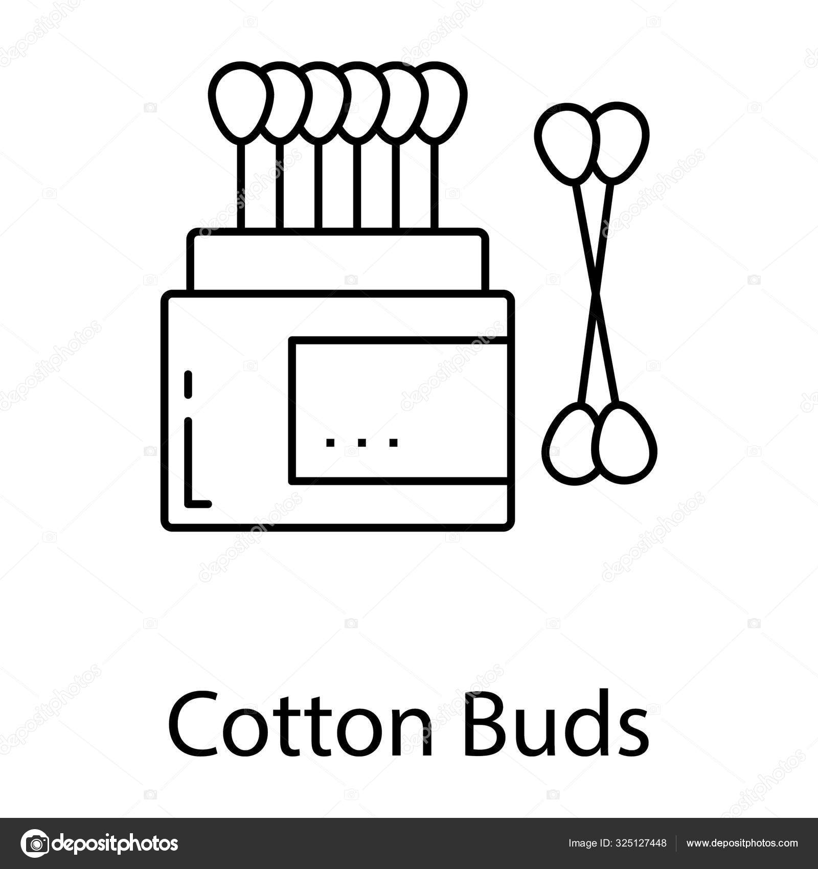 Cotton Buds Clipart Black And White