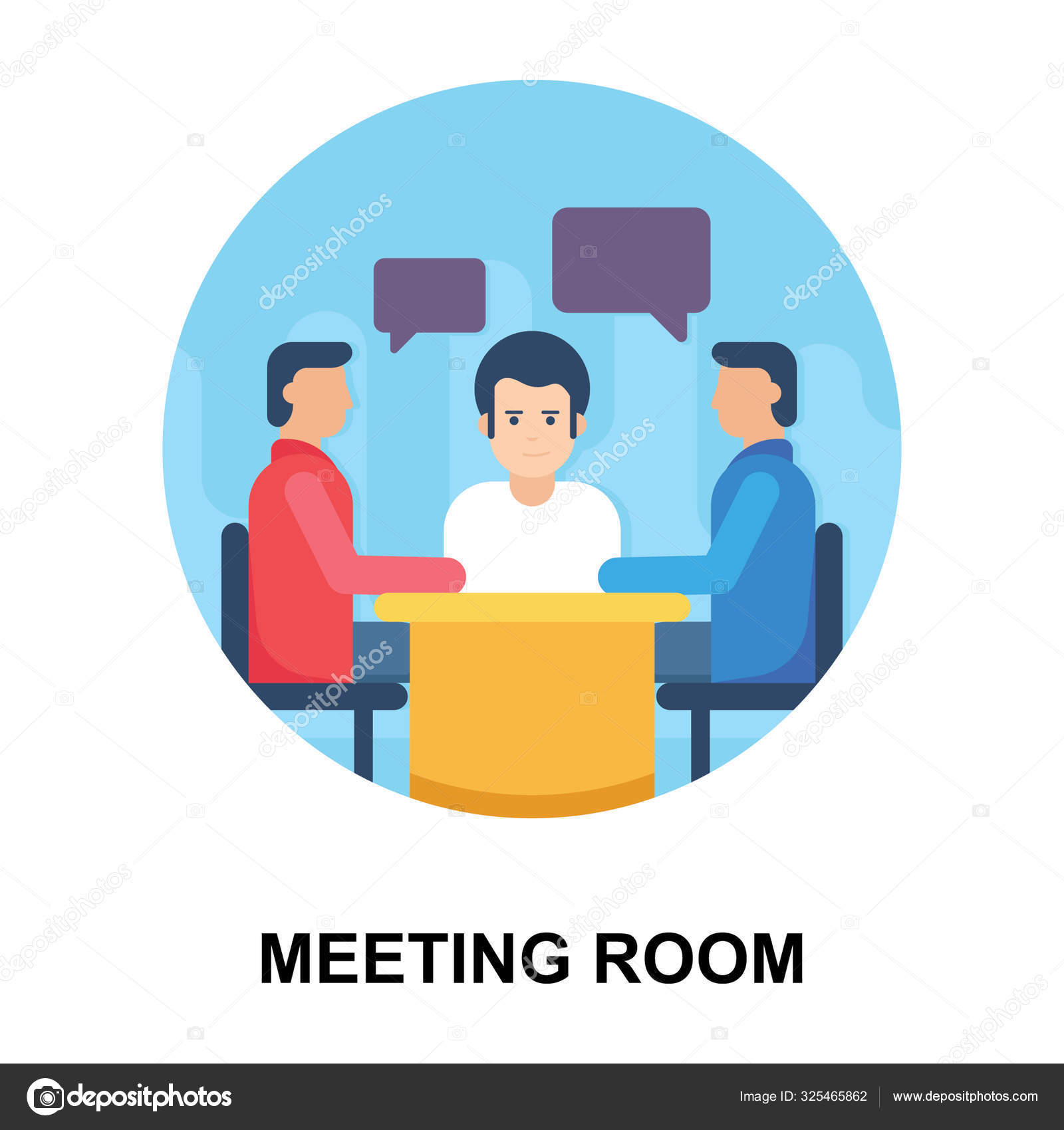 Sala Reuniones Vector Conferencia Una Sala Conferencias Vector de stock ...