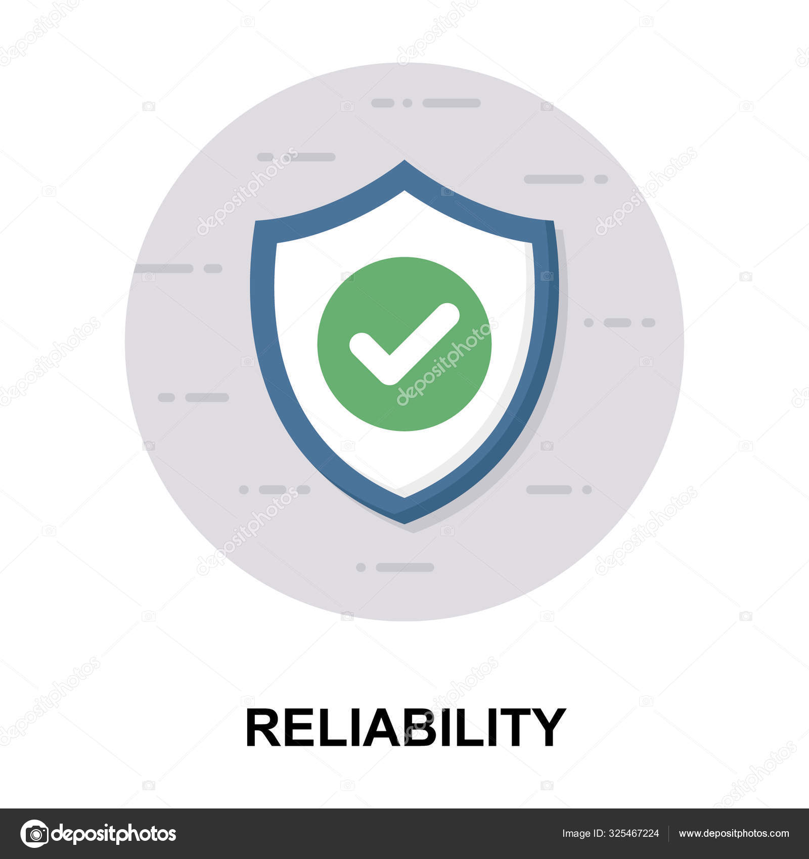 Shield Check Mark Symbol Reliability Vector Icon Stock Vector by ...