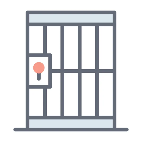 Jail Icon Vector Isolated White Background Logo Concept Jail Sign Stock ...