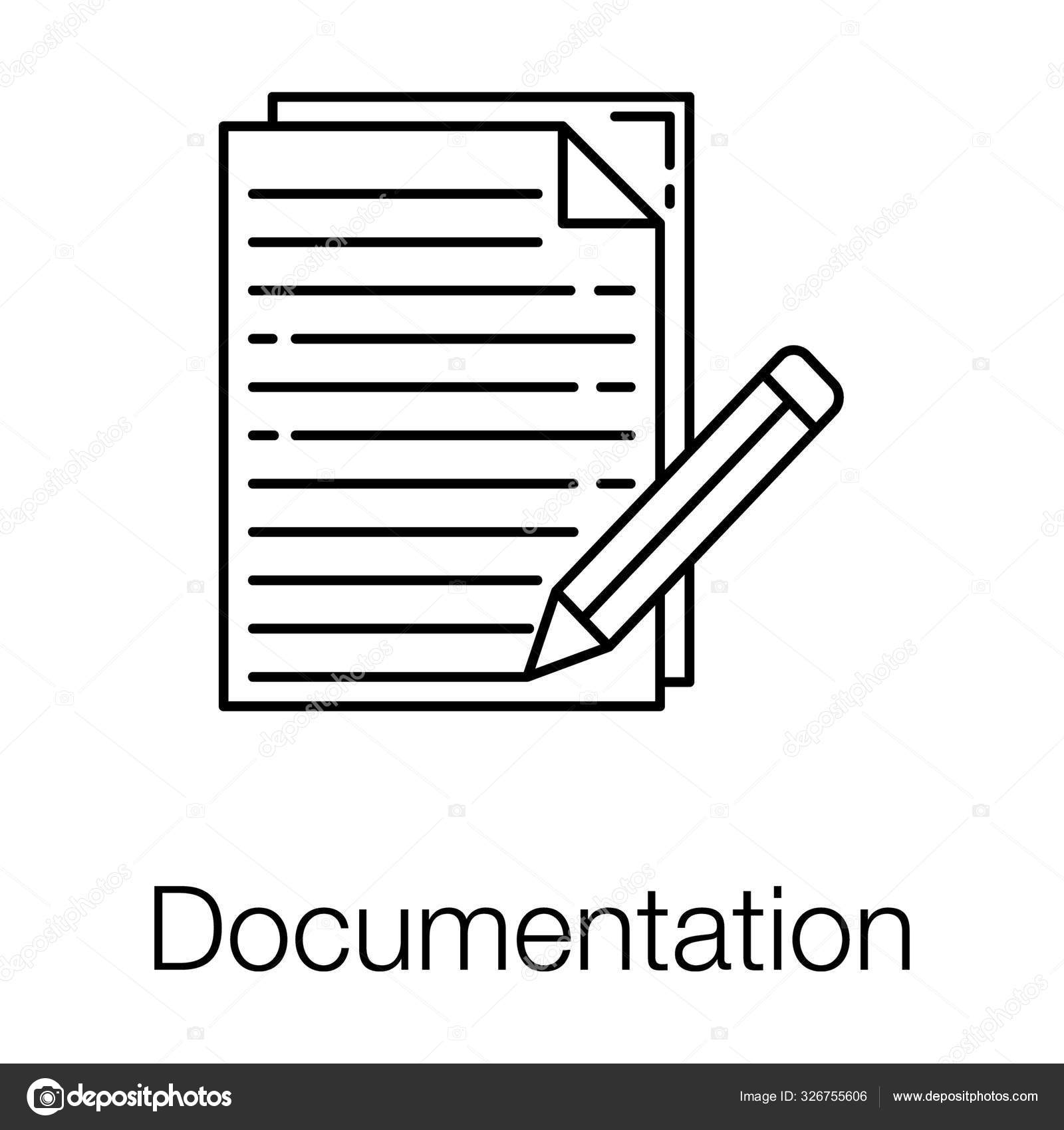 Hojas Escritura Documentos Educativos Vector Diseño Línea Vector de ...