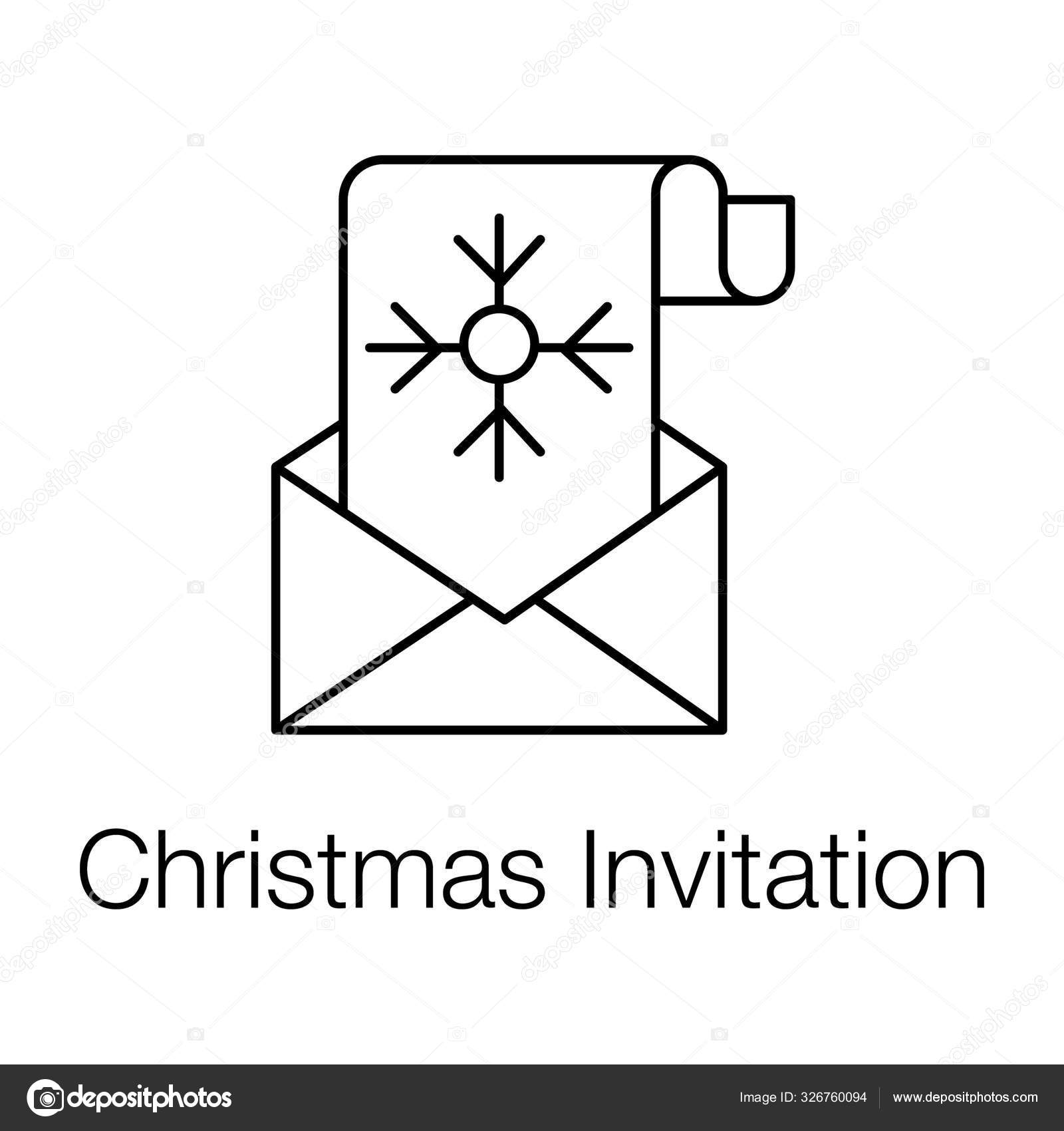 Christmas Invitation Line Design Vector Stock Vector by ©vectorspoint ...