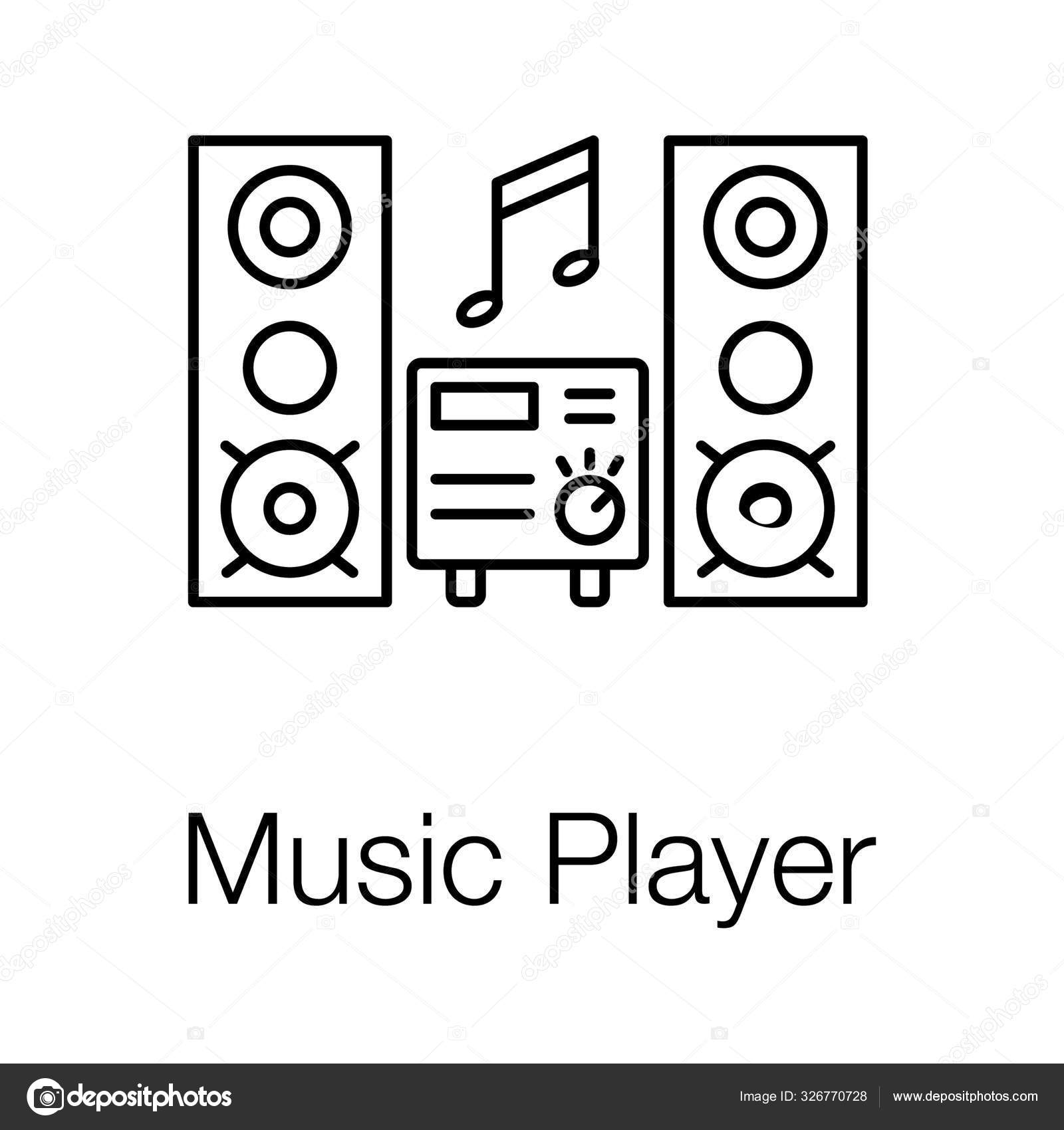 Penutur Berat Desain Ikon Pemutar Musik Vektor Stok oleh ©vectorspoint ...