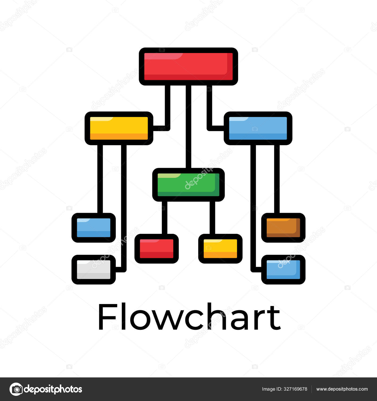 Flowchart Vector Flat Editable Style Stock Vector Image by ...