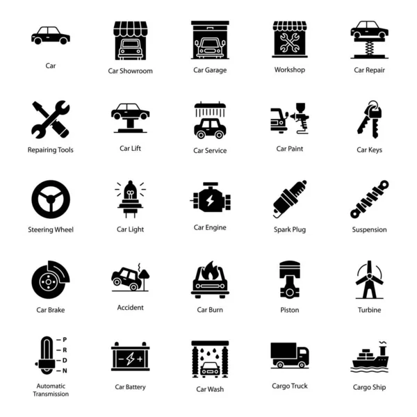 Auto service icons — Stock Vector © colorlife #7856676