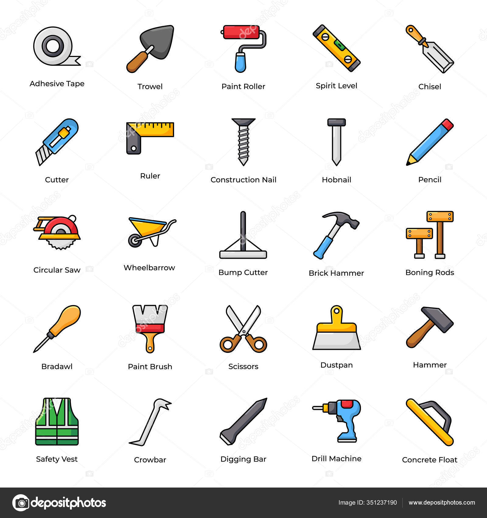 Pack Presents Wide Range Hand Tools Well Organized Easy Use Stock ...