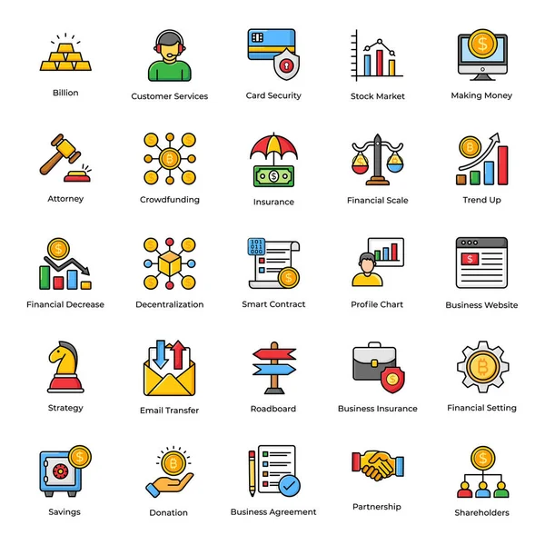 Versatile Set Business Insurance Line Icons Technical Set Icons Created ...