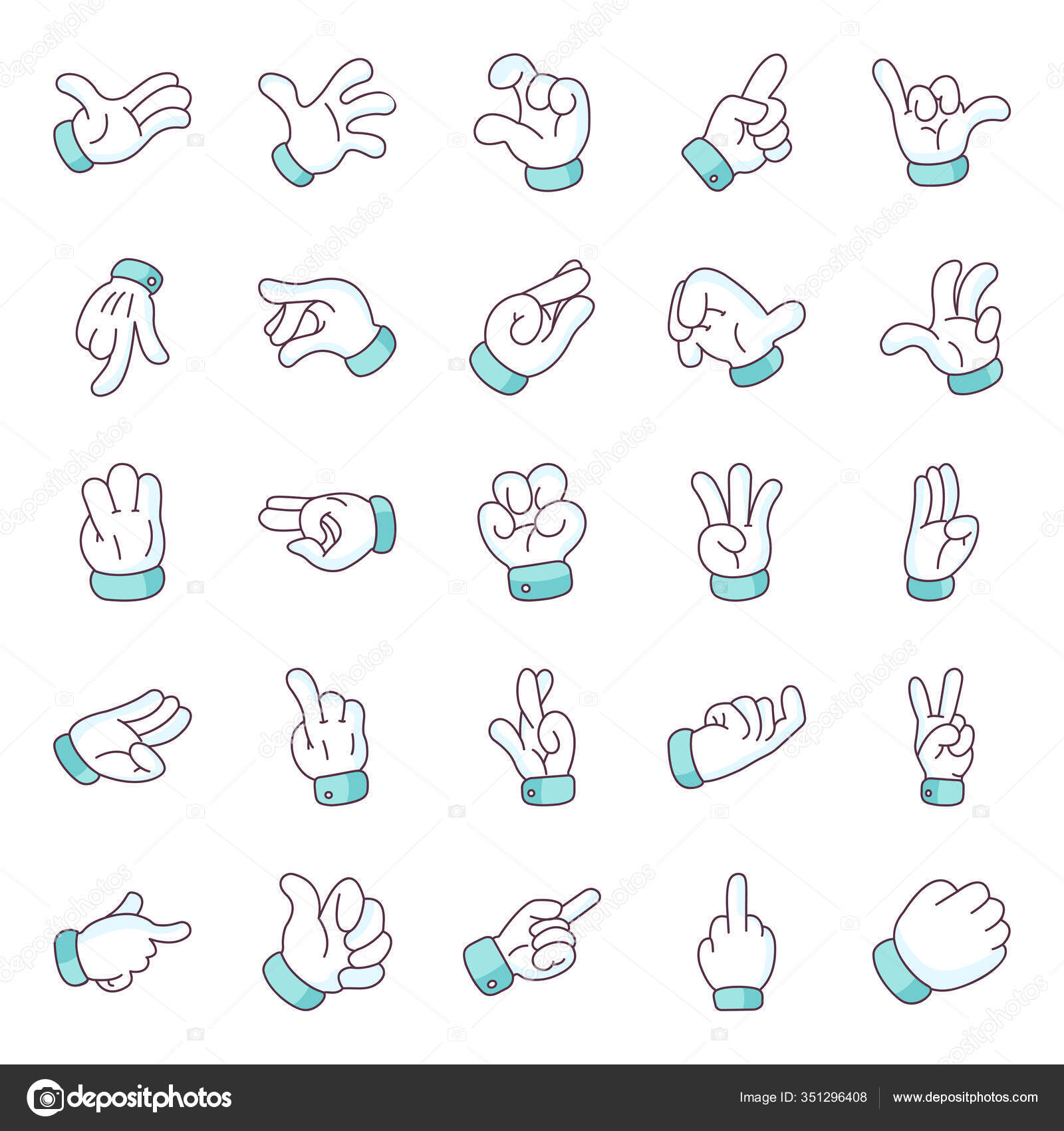 Here Come Pleasant Hand Signals Having Editable Quality Pack Pretty ...