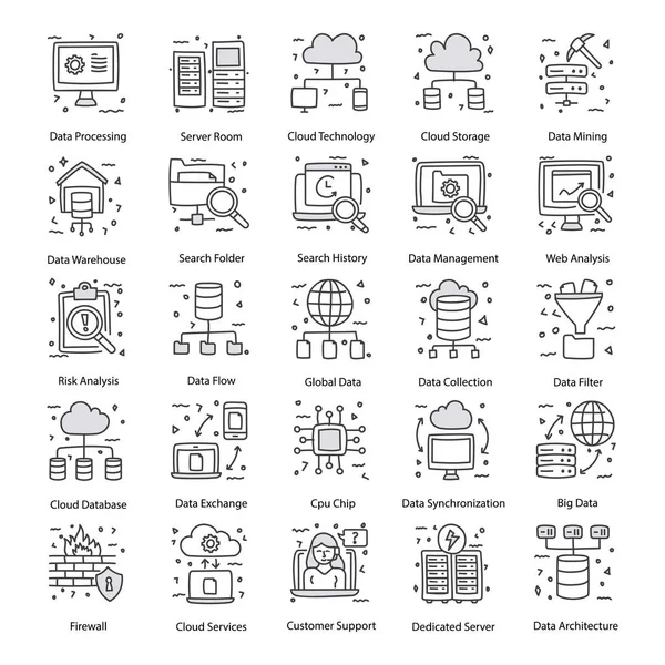 Communication Line Icons Pack Can Used Digital Communication Data ...