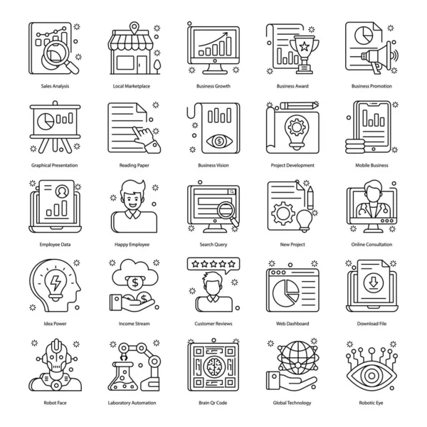 Here Bring Pack Trendy Line Icons You Can Select Any Stock Vector Image ...