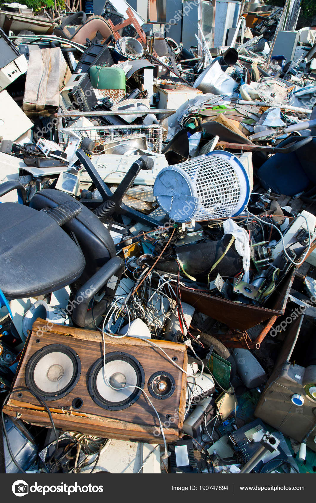 Electronic Scrap Electronic Office Parts Recycling Stock Photo by ...