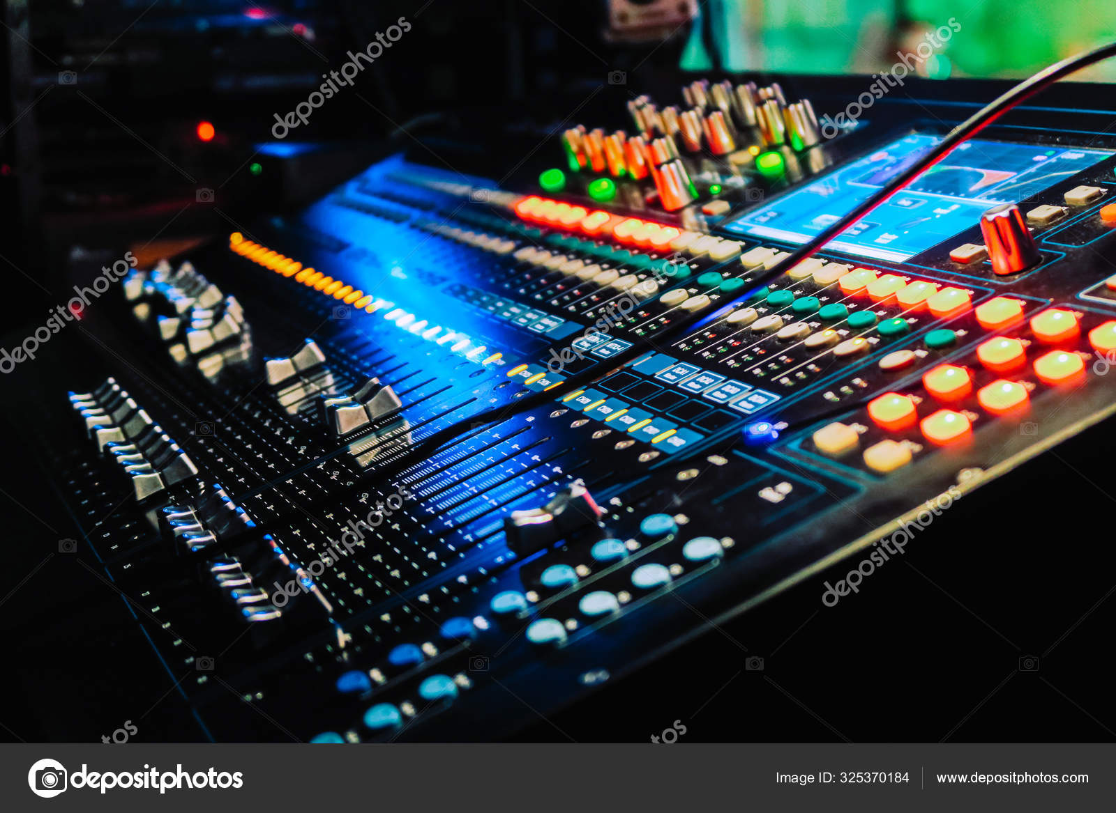 Closeup Audio Mixing Control Panel — Stock Photo © ponsulak #325370184