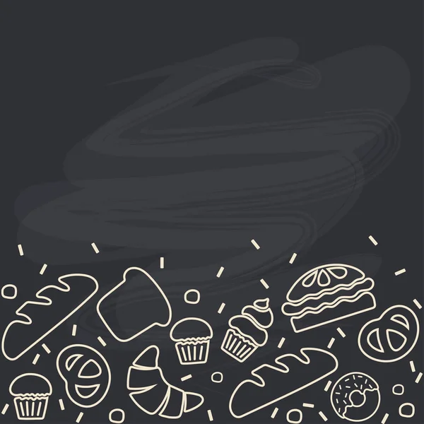 Seamless Pattern Illustrations Bread Bakery Products Baked Goods ...