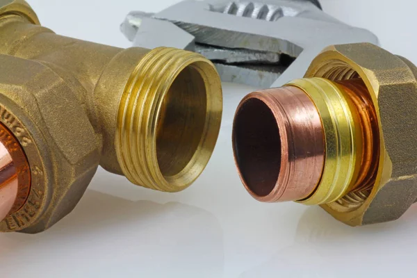 Plumbing View Compression Joint Pipe Nut Olive Brass Fitting White ...