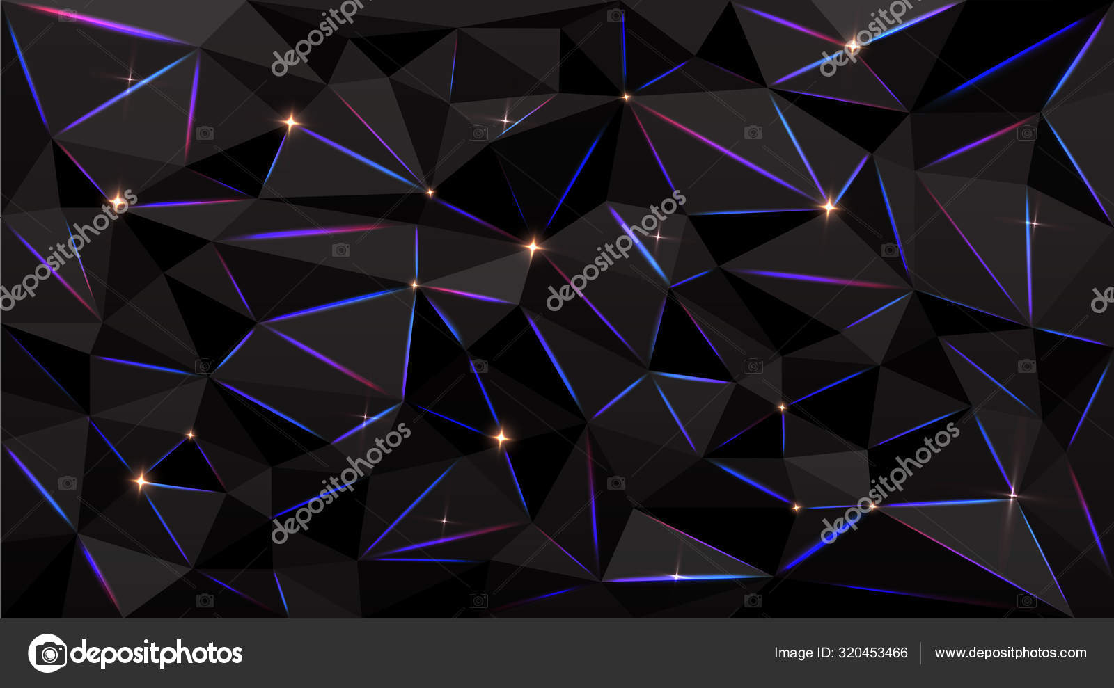 Low poly black dark-grey abstract background, Stock Vector by ©Pollywa ...