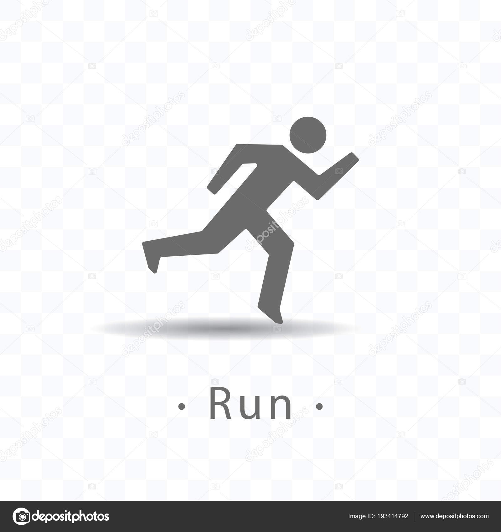 Sport running man icon vector illustration on transparent background ...