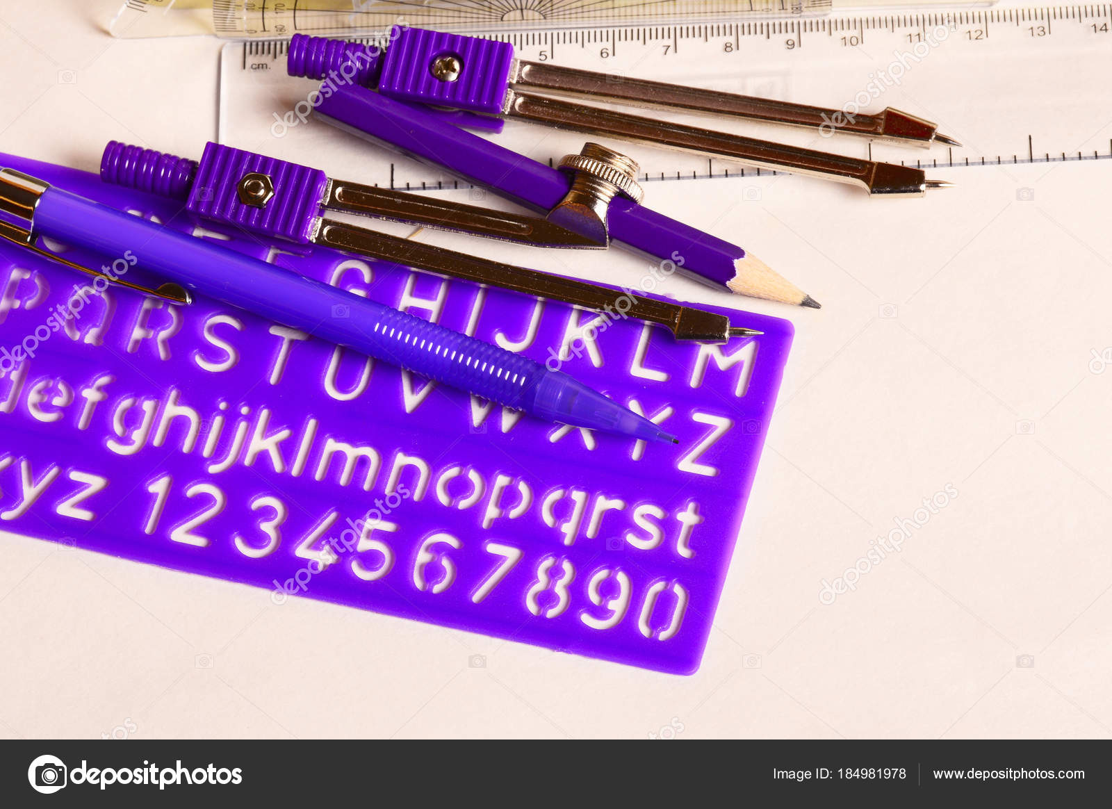 Geometry Box Set with Ruler, Protractor, Mechanical Pencil Compass ...